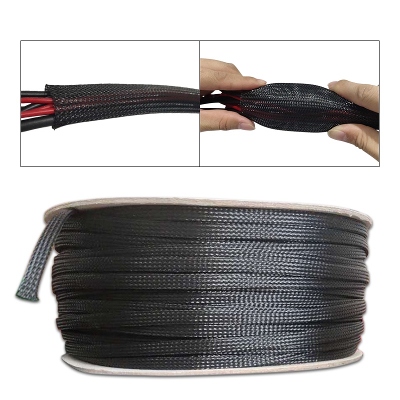 1-5Meter Black Insulated Braid Sleeving 4/6/8/10/12/14/20/25/30/40mm ...