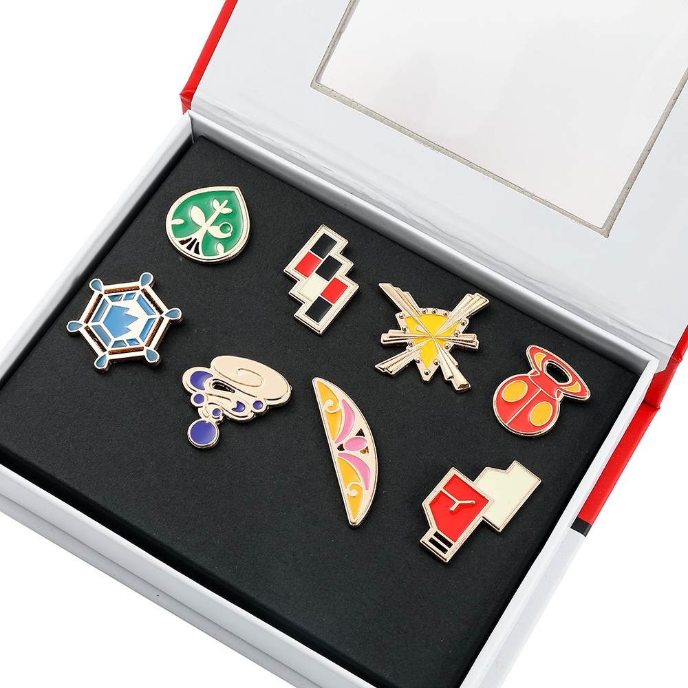 Pokemon Gym Badges Kanto Johto Hoenn Sinnoh Unova Kalos League Region ...