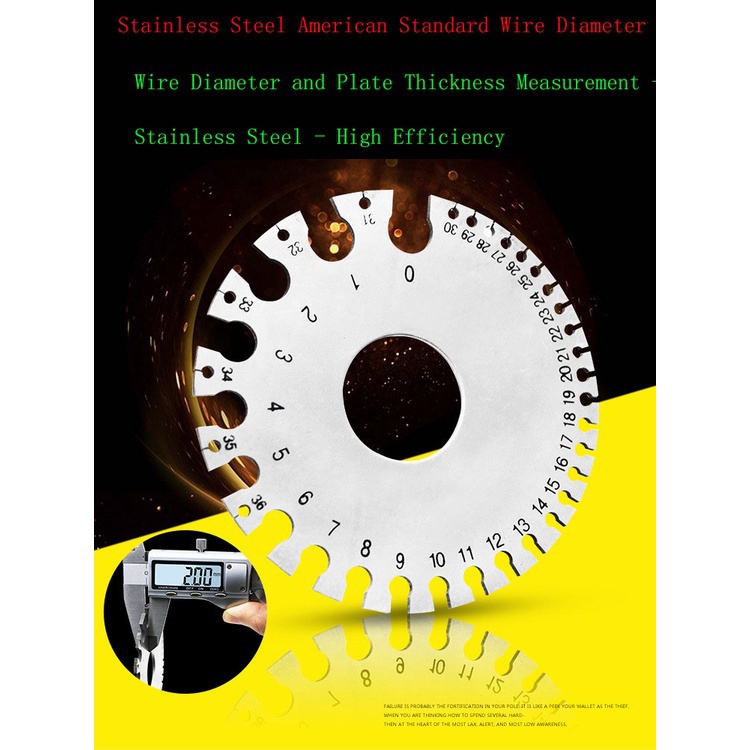 0-36 Round AWG SWG Wire Thickness Ruler Gauge Diameter Measu | Shopee ...