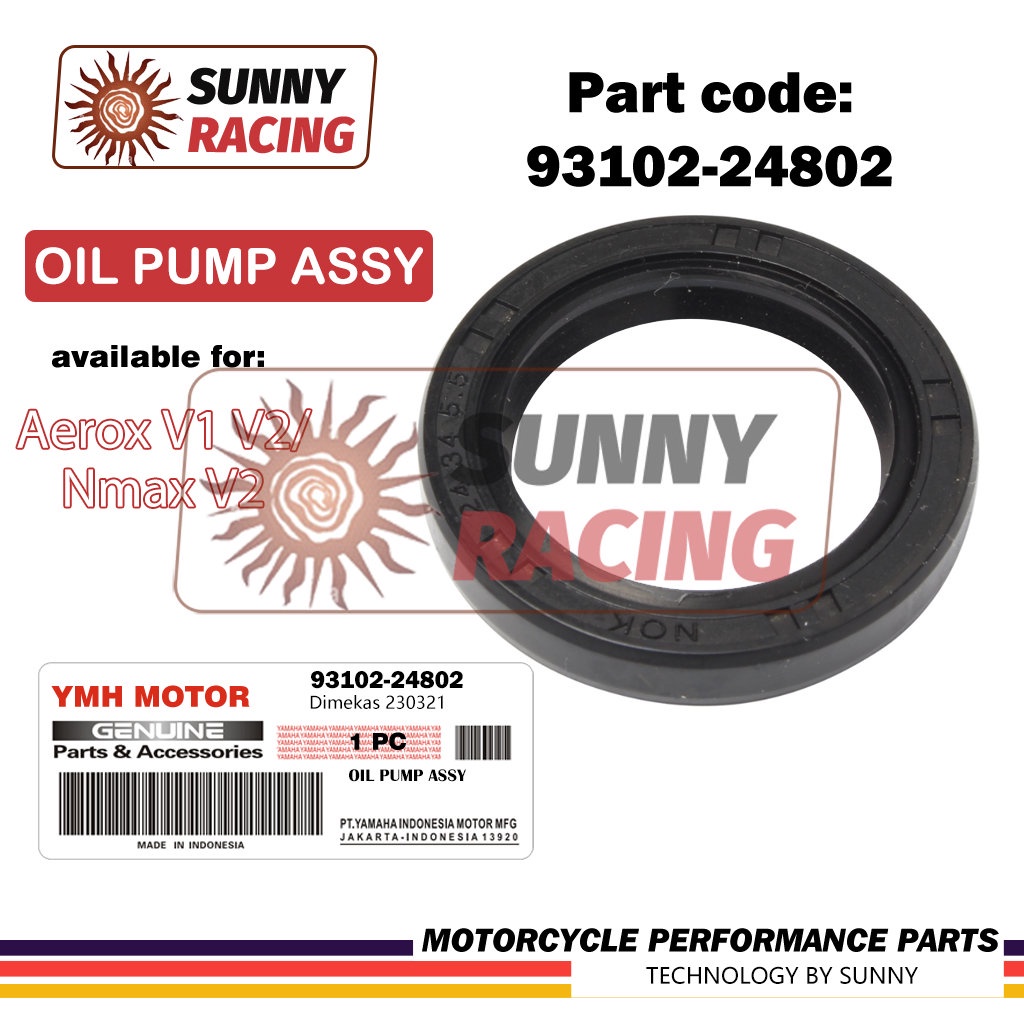 93102-24802 Oil Seal Pulley Side AEROX V1 V2 NMAX V2 | Shopee Philippines