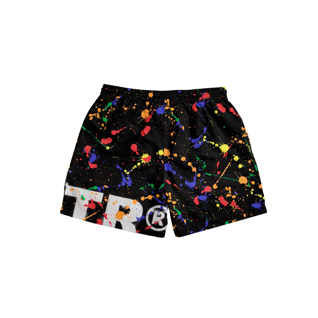 MSTR Co. - BASIC "SPLATTER PAINT" MESH SHORT (BLACK) | Shopee Philippines