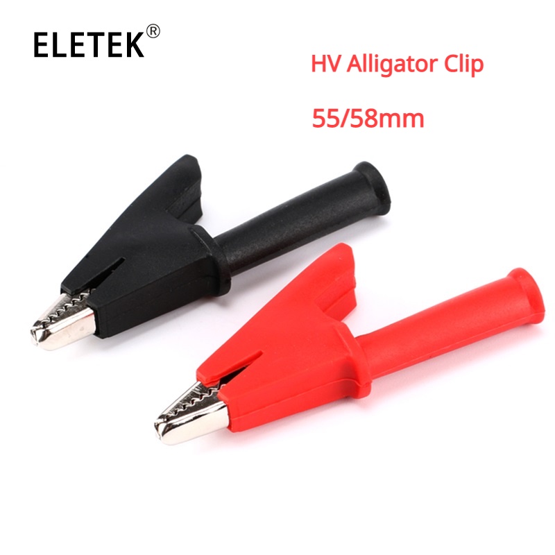 2Pcs Battery Test Clip 55MM High-voltage Alligator Clip Banana Plug 4mm ...