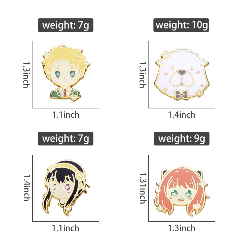 Anime SPY FAMILY Hard Enamel Pin Brooch Cute Anya Yor Loid Forger ...