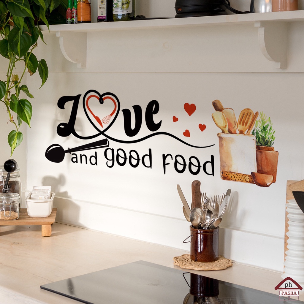 Coolway Kitchen Food Wall Stickers Quotes Self-Adhesive Motibational ...