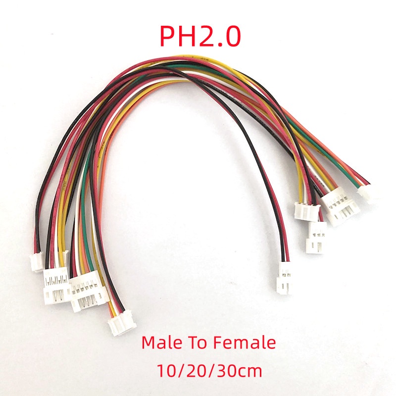 2pcs JST PH2.0 Extension Line 2/3/4/5/6Pin PH 2.0mm Male To Female Connector With Cable Length ...