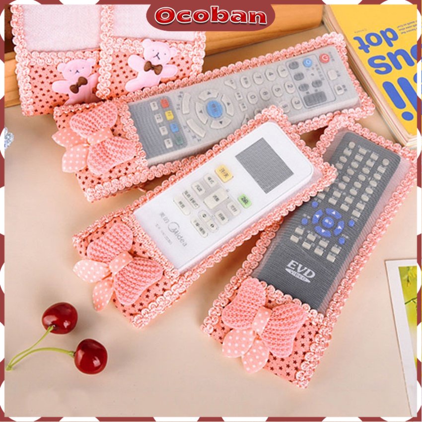 Ocoban Lace Little Bear TV Remote Control Protect Anti-Dust Fashion ...
