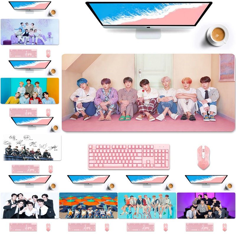 BTS Mouse Pad The Bangtan Boys Mouse Pad Keyboard Pad Office Laptop ...