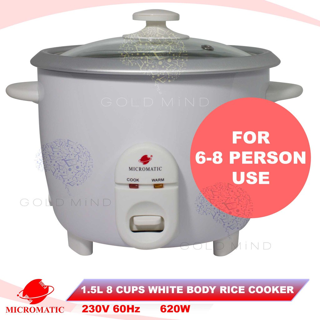 Micromatic Rice Cooker 6-8 Person 620W - Yellow Elephant | Shopee ...