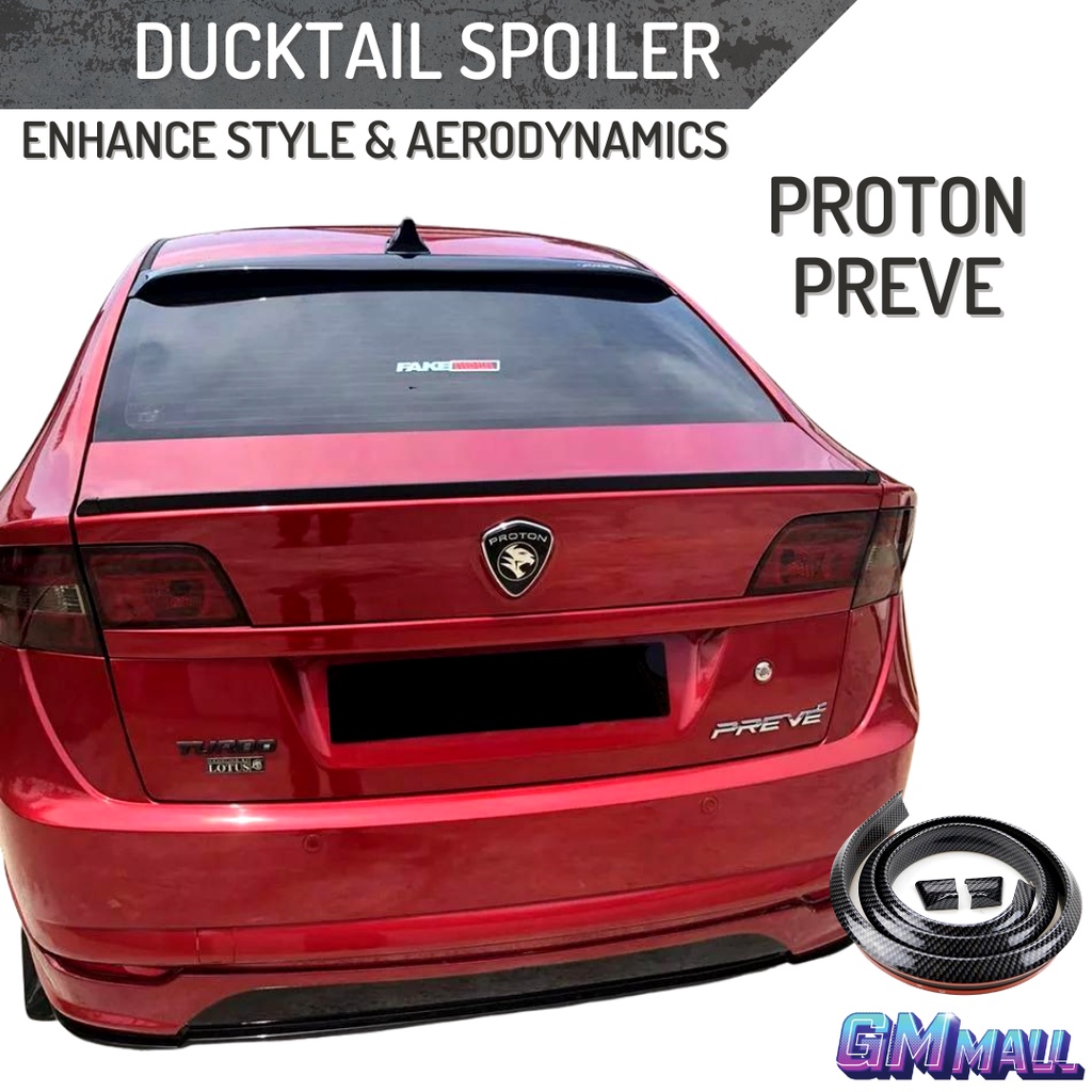 PROTON PREVE SAMURAI REAR WING DUCKTAIL SPOILER RUBBER LIP Rear Bonnet ...
