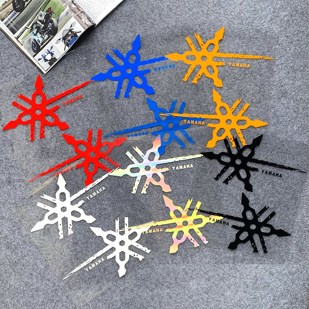 Yamaha Logo Scooter Motorcycle Reflective Stickers Helmets Body Decal ...