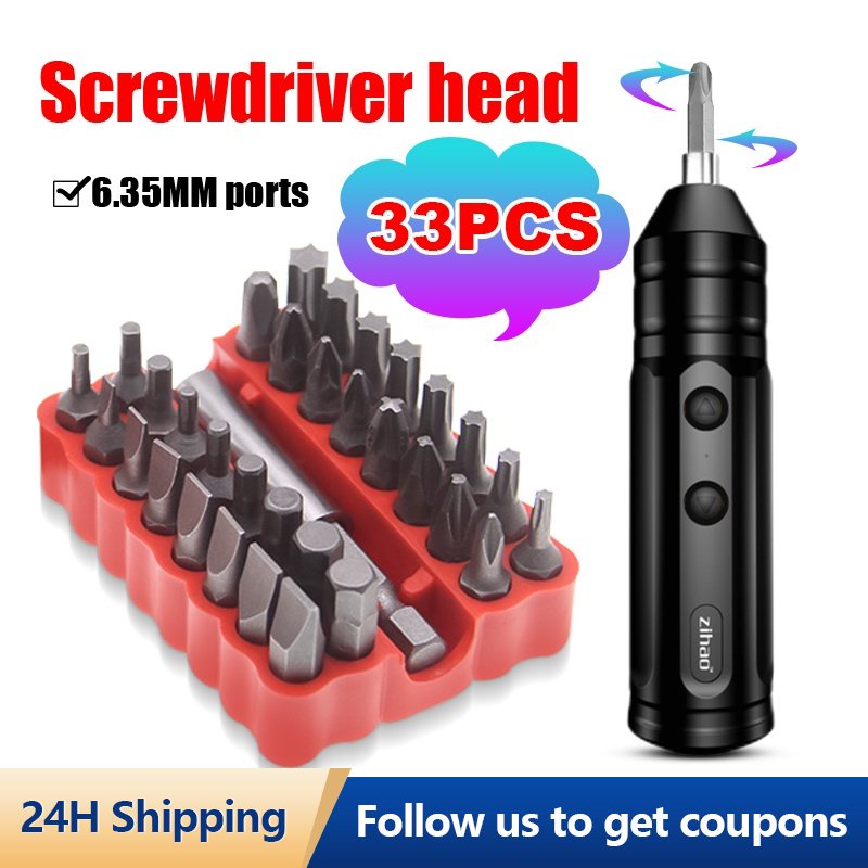 33Pcs Screwdriver Tamper Proof Security Bits Set Holder Torx Hex Star ...