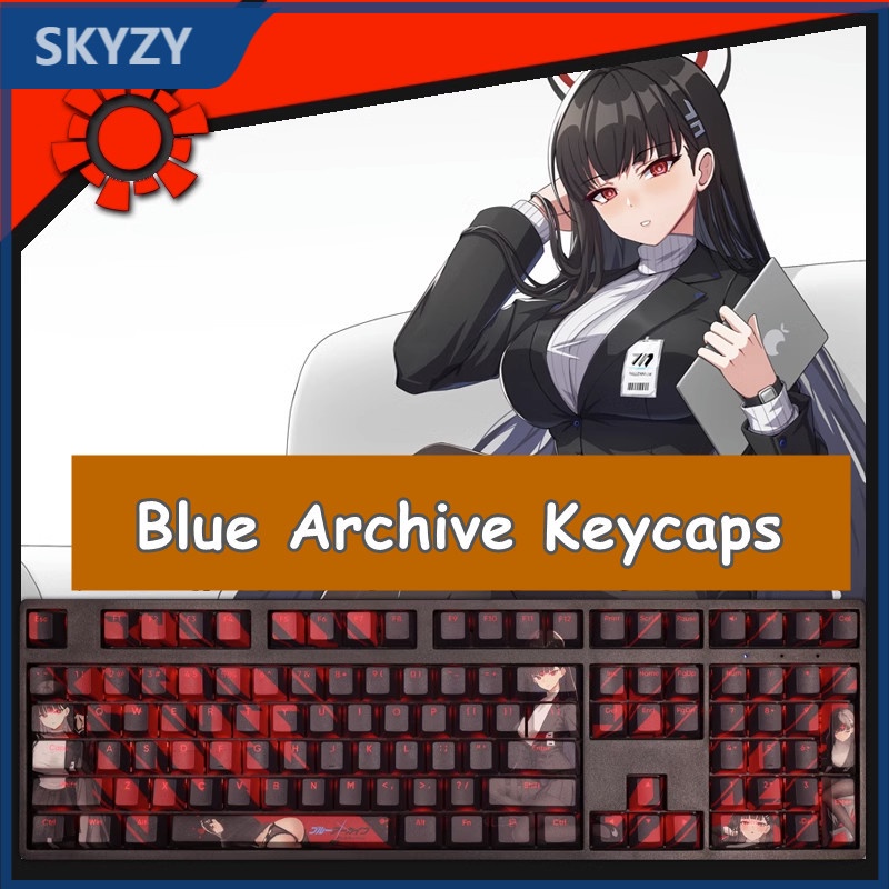 Blue Archive Keycaps Cherry Profile Anime PBT Dye Sub Mechanical ...