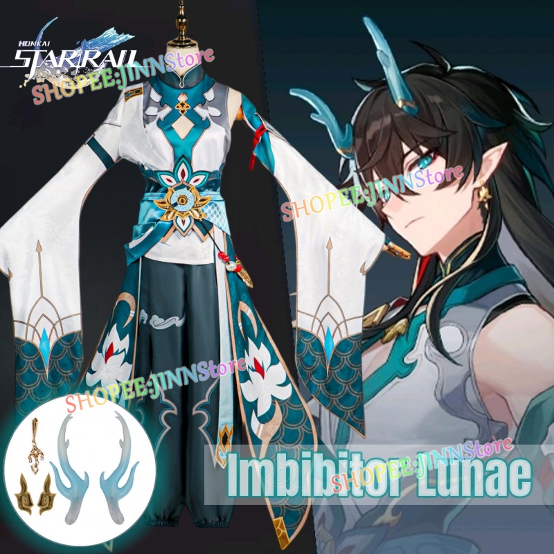 - JN - Dan Heng Imbibitor Lunae Cosplay Costume+Wig Honkai Star Rail 5 ...