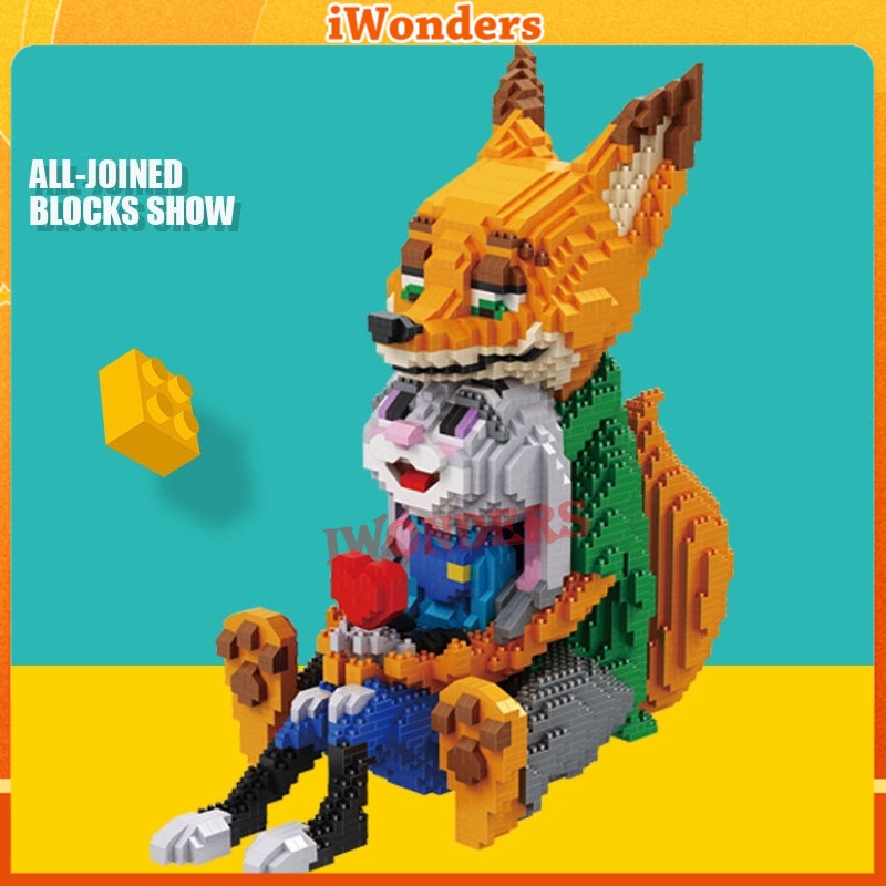 Nano Blocks America Zootopia Lego Building Blocks Cartoon Nick Judy ...