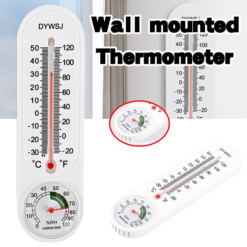 Long Wall-mounted Hygrometer Thermometer Indoor Planting Frozen Pointer ...