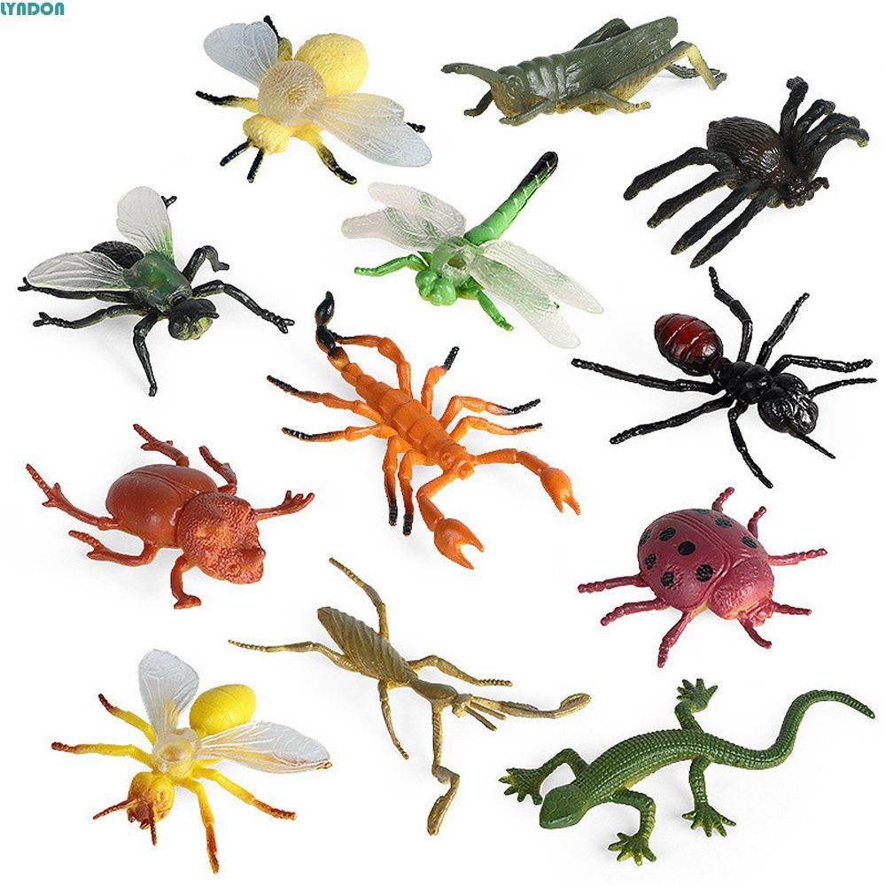 LYNDON Simulation Insect 12Pcs/set Model Toys Cockroach Fake Insect PVC ...