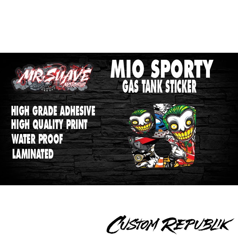 Mio Sporty Gas Tank Sticker (Joker) | Shopee Philippines