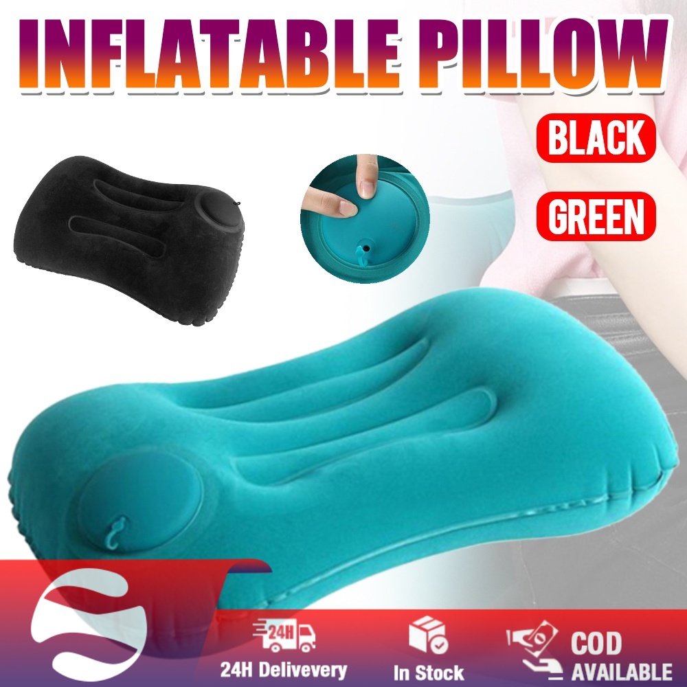 Inflatable Travel Camping Pillow Ultralight Comfortable Compressible Upgrade Ergonomic | Shopee ...