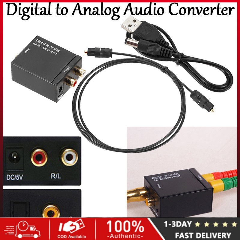 Digital to Analog Audio Converter Digital Optical CoaxCoaxialToslink to ...