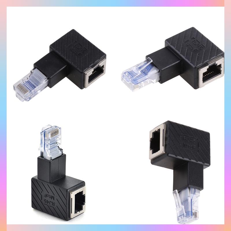 fofo 90 Degree Ethernet LAN RJ45 Male to Female Right Left Up Down ...