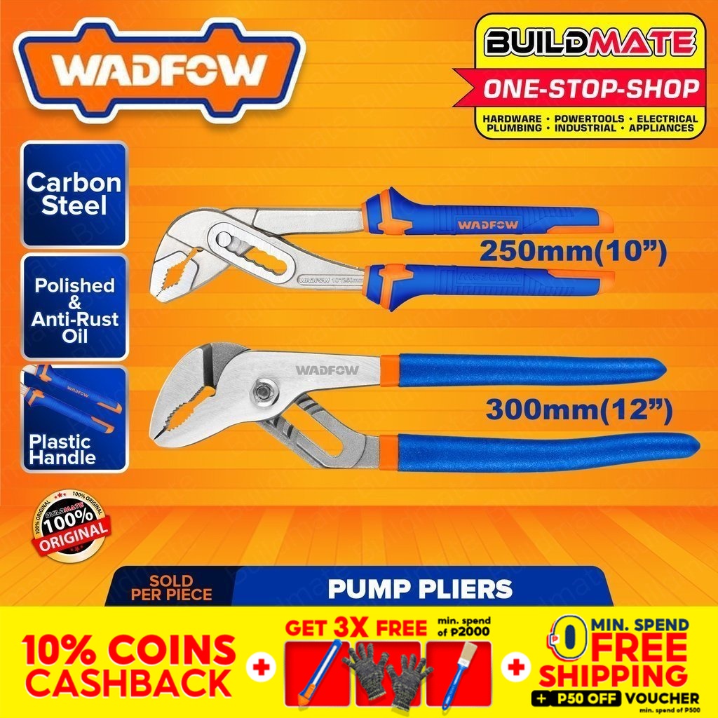 BUILDMATE Wadfow Pump Pliers 10" Inch | 12" Inch Tongue and Groove ...