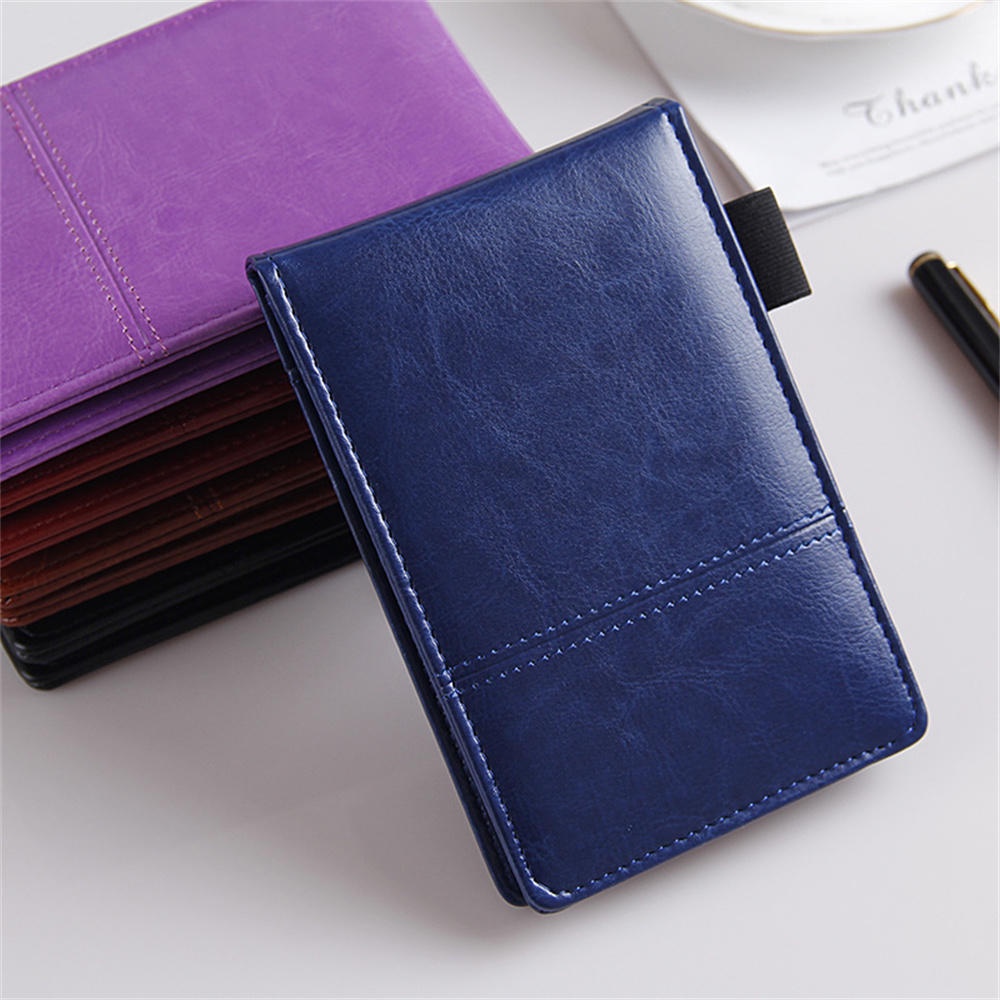PU Leather Small Notebook With Calculator Memo Mini Notepad With Refill ...