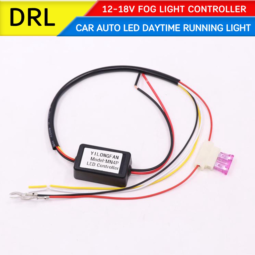 Universal Car 12-18V Fog Light Controller Auto LED Daytime Running Light Relay Harness DRL ...