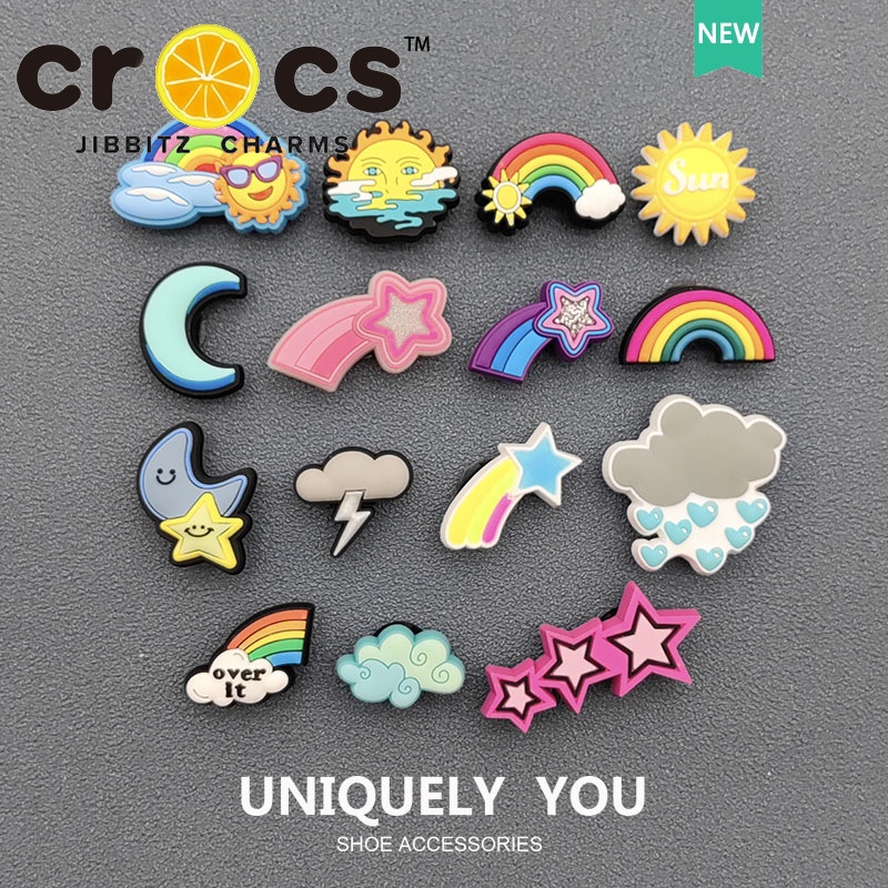 crocs jibbitz charms Rainbow Series Shoe Buckle Hole Accessories 2023 ...