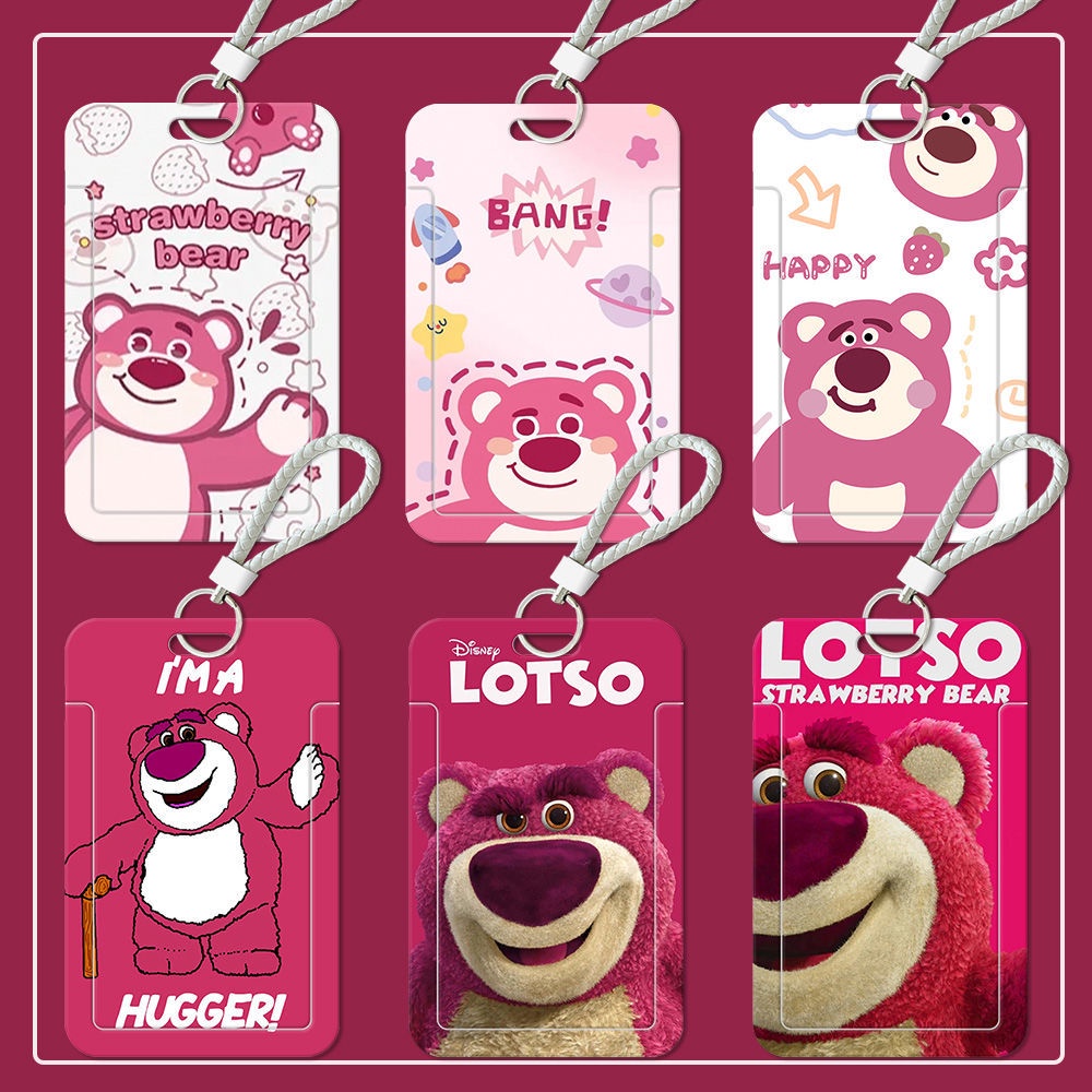 【4】Cartoon Lotso ID Card Holder Kids Student Card Lovely Mrt Card ...