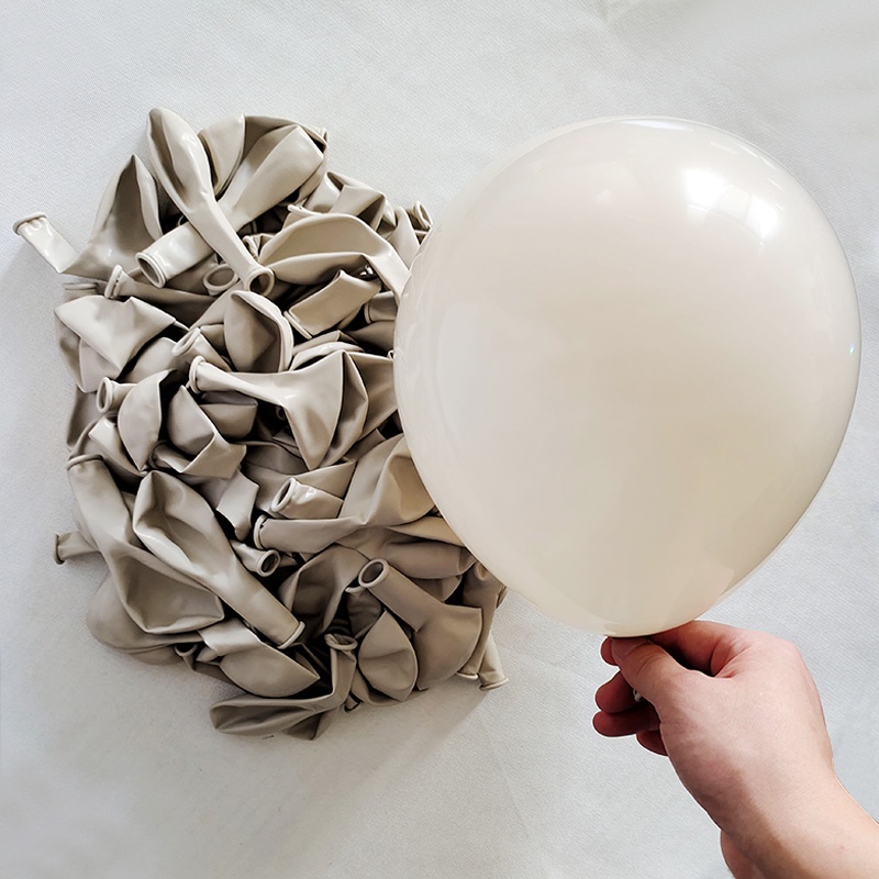 50pcs 10inch Retro White Sand Balloon Pink Coffee Sage Green Ballon ...