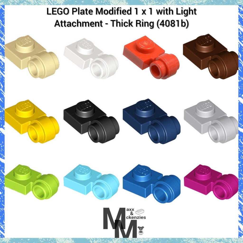 Plate, Modified 1x1 with Light Attachment - Thick Ring (4081b) LEGO ...