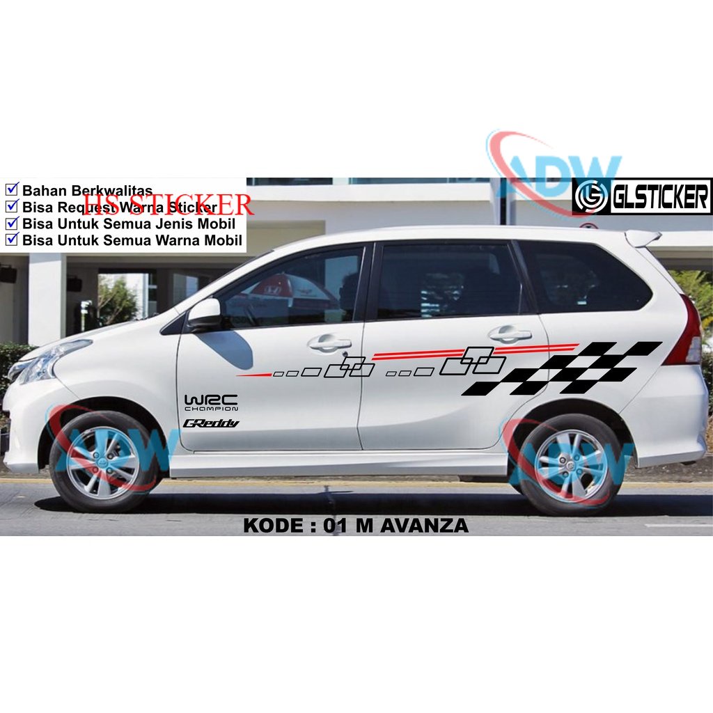 Sticker Cutting Sticker Toyota Avanza Car Stickers Avanza Cutting ...