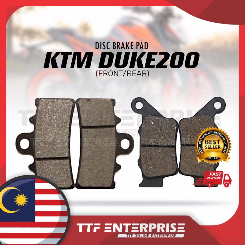 KTM DUKE 200 / 250 / 390 DISC BRAKE PAD (FRONT/REAR) DUKE200 DUKE250 ...
