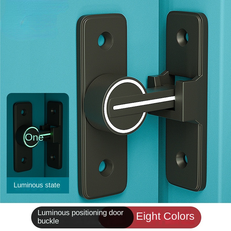 Luminous latch indoor non-punched door latch, deadbolt toilet door lock ...