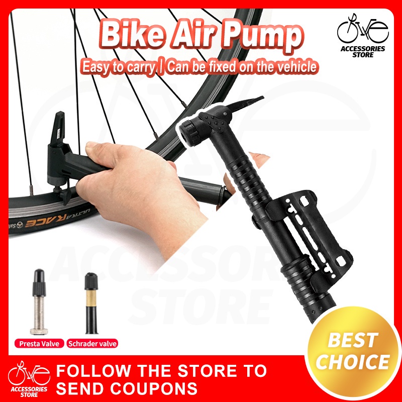 Bike Air Pump with Cage Universal High Pressure Motorcycle Air Inflator Tyre Ball Bike ...