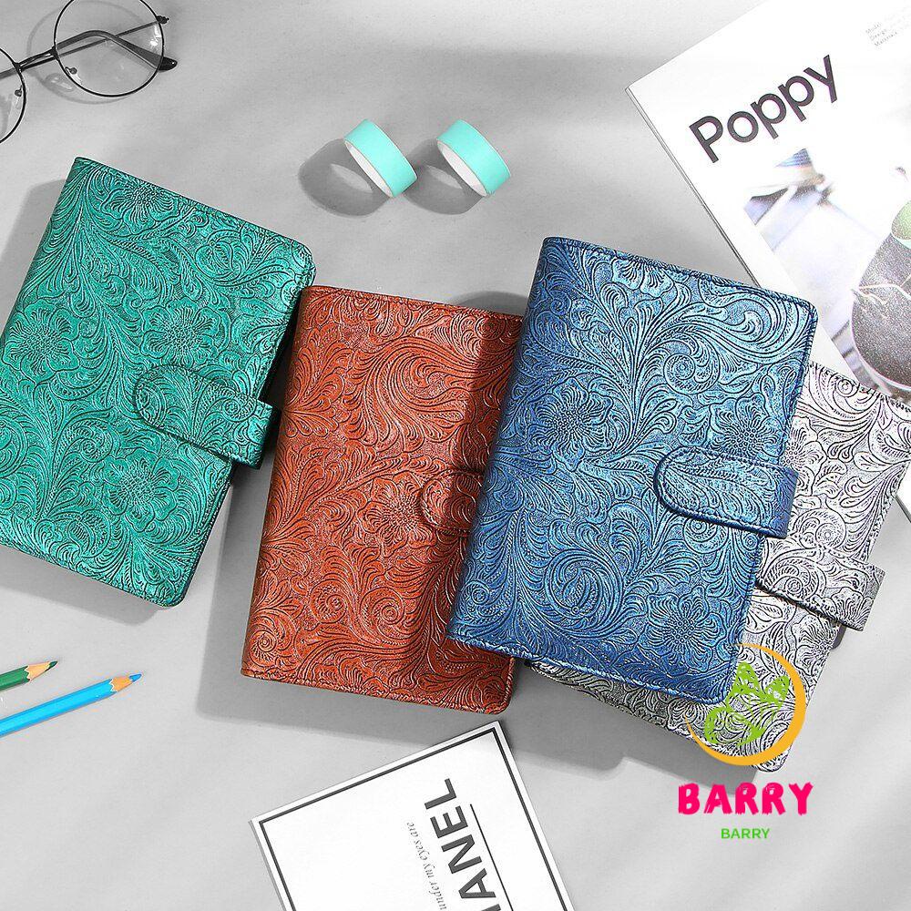 BARRY Leather Binder Durable Soft Magnetic Buckle Office Supplies Page ...