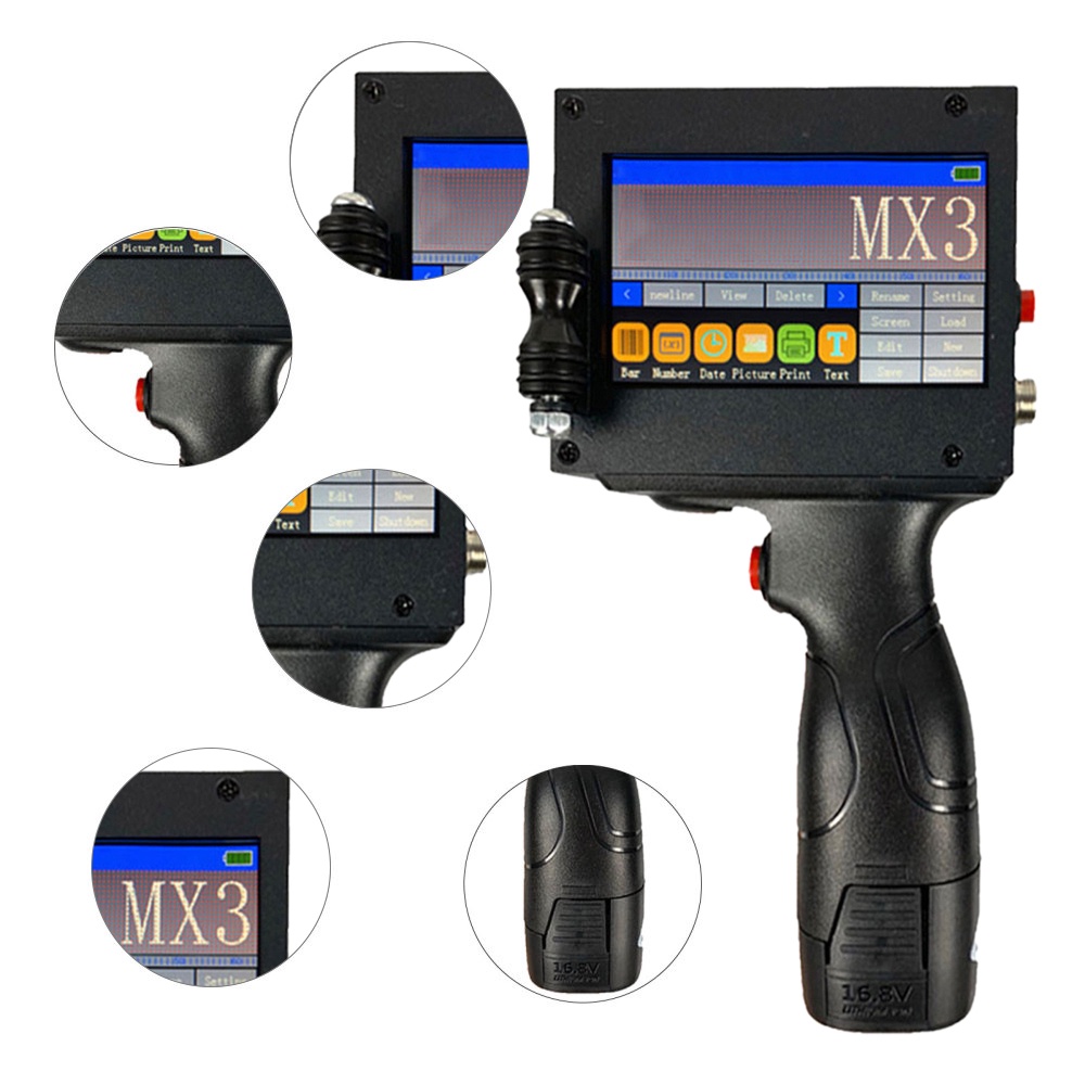 IU LED touch screen handheld inkjet printer intelligent USB production ...