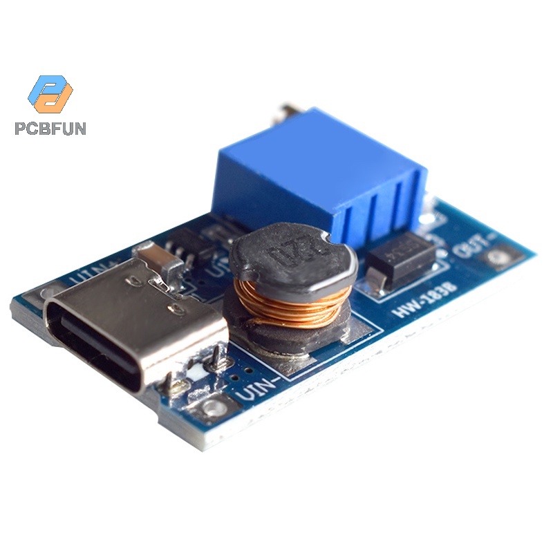 Pcbfun 2a Step-up Board Mt3608 2v-24v Input Dc Boost Converter Module Usb Type-c Bid | Shopee ...