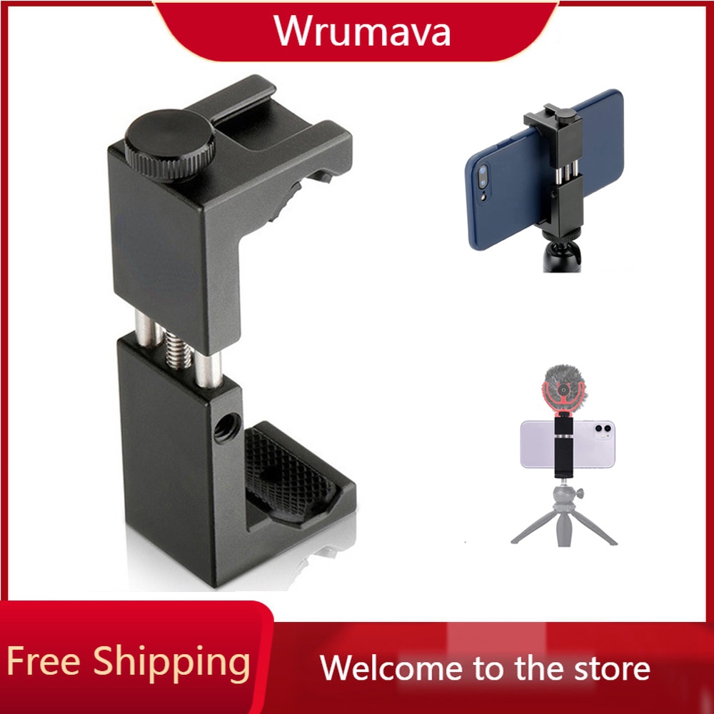 Aluminum Phone Tripod Mount Cold Shoe Mount, Support Vertical and ...
