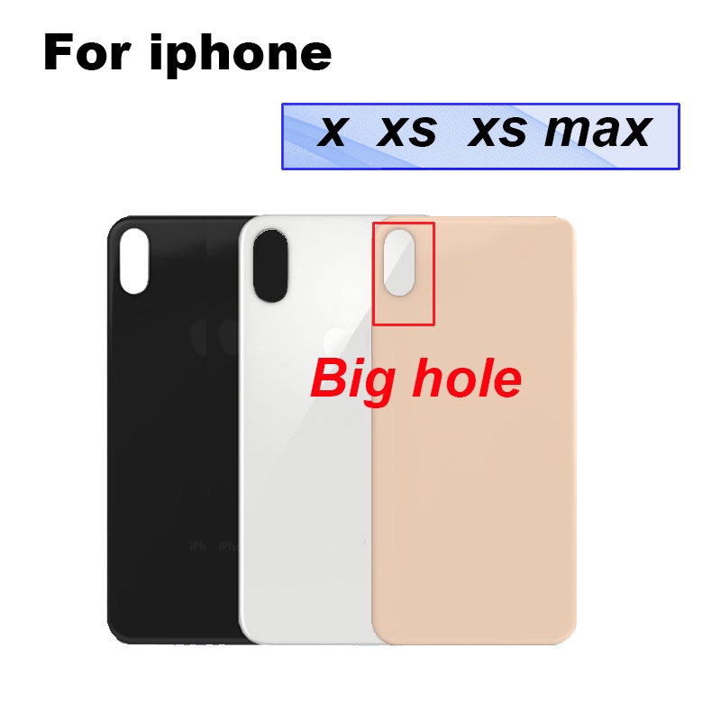 Big Hole Battery Cover For iphon X XS Xs Max Back Cover Original ...