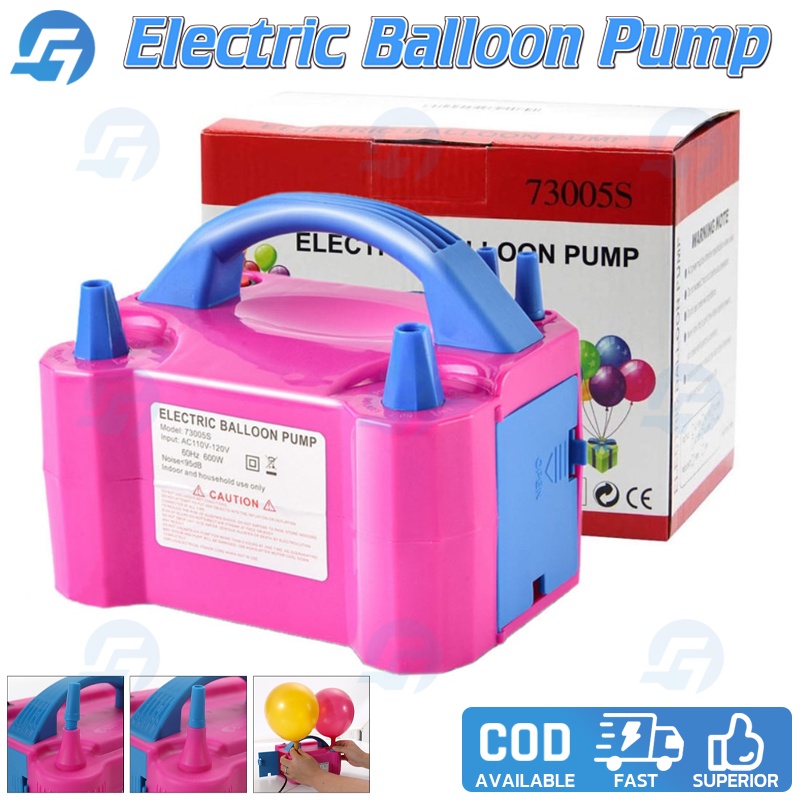 electric birthday balloon pump Electric Balloon Pump Pink Double Nozzle ...