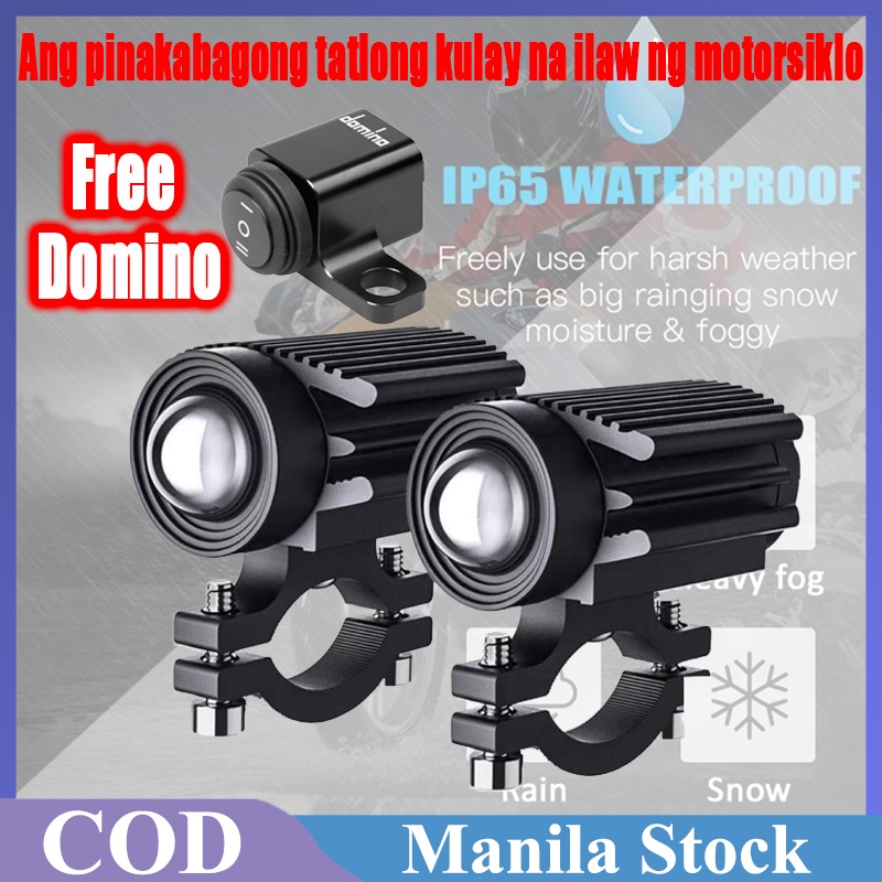 Motorcycle Work Light External Spotlight Auxiliary Lamp Waterproof for ...