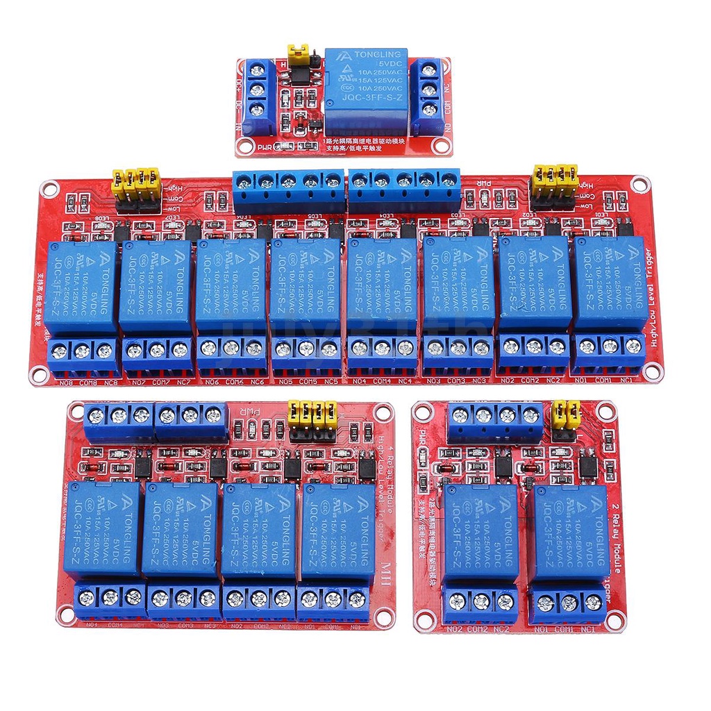 5V 12V 24V 1-2-4-8 Channel Relay High Low Level Optocoupler Module ...
