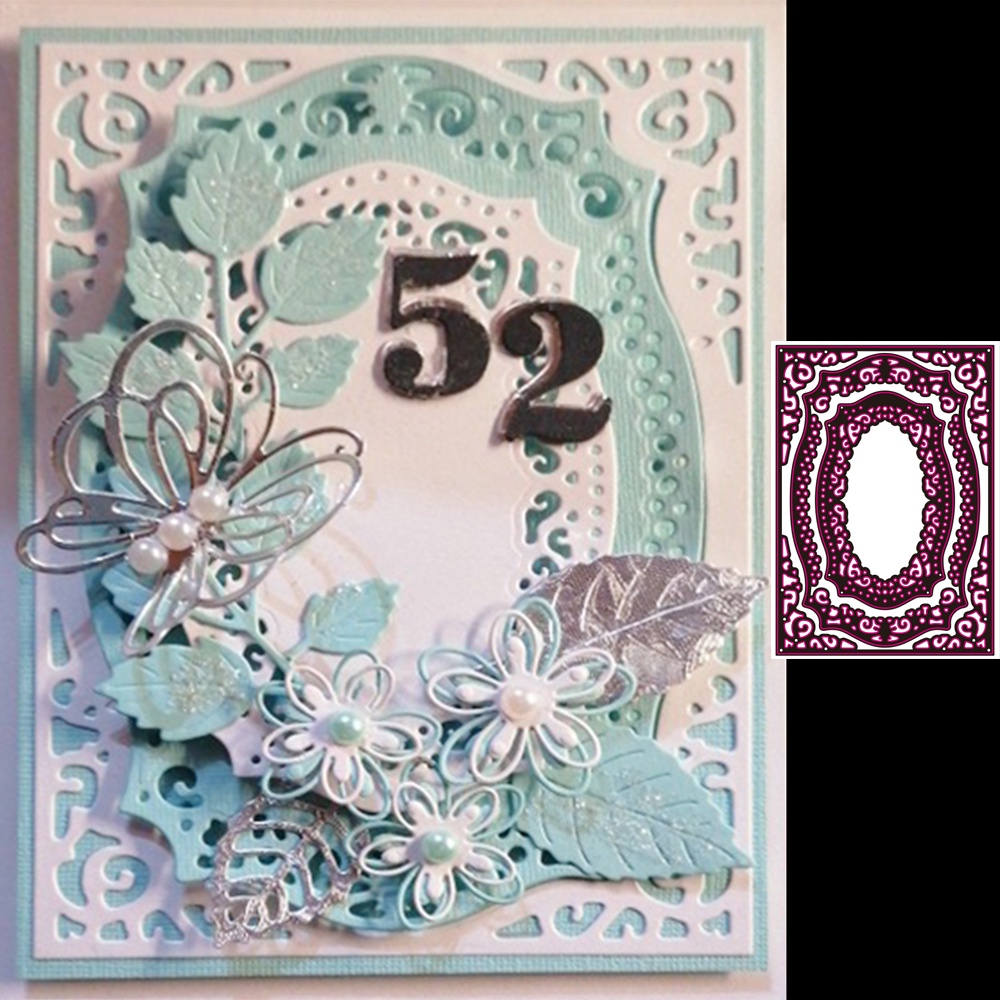 New Floral Album Metal Cutting Die Mould Scrapbook Decoration Embossed ...