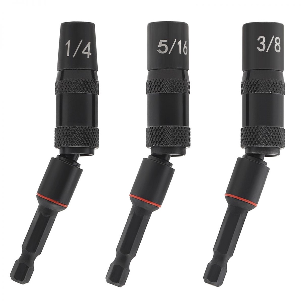 3pcs/set Magnetic Pivot Nut Driver Set 1/4-Inch 5/16-Inch 3/8-Inch Hex ...