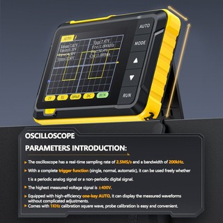 DSO152 Mini Handheld Digital Oscilloscope 200KHz Analog Bandwidth 2.5MSa/s Real-time Sampling ...
