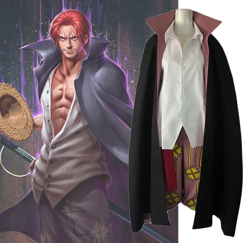Japan anime One Piece Shanks cosplay costume full sets complete set ...