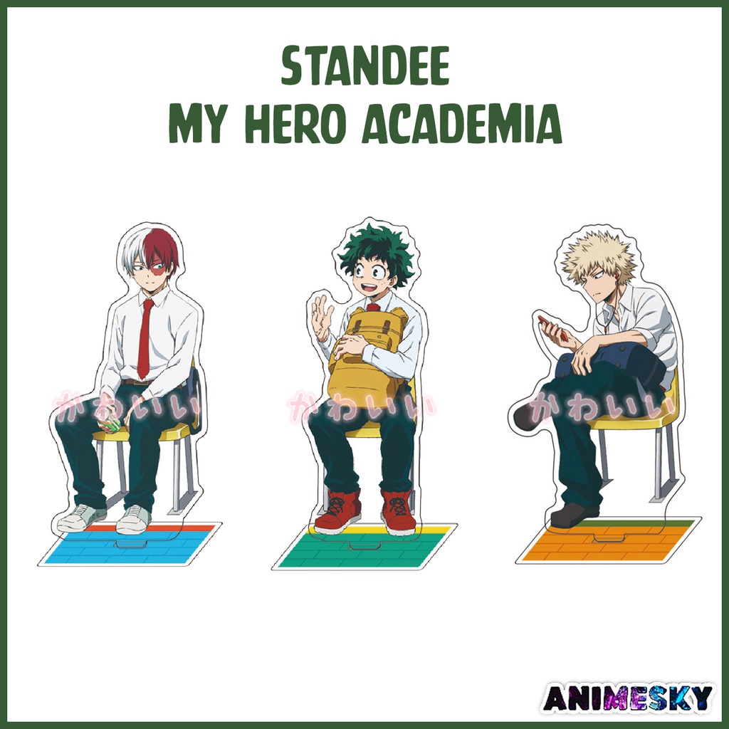 My Hero Academia anime mica standee 15cm tall for students sitting in ...
