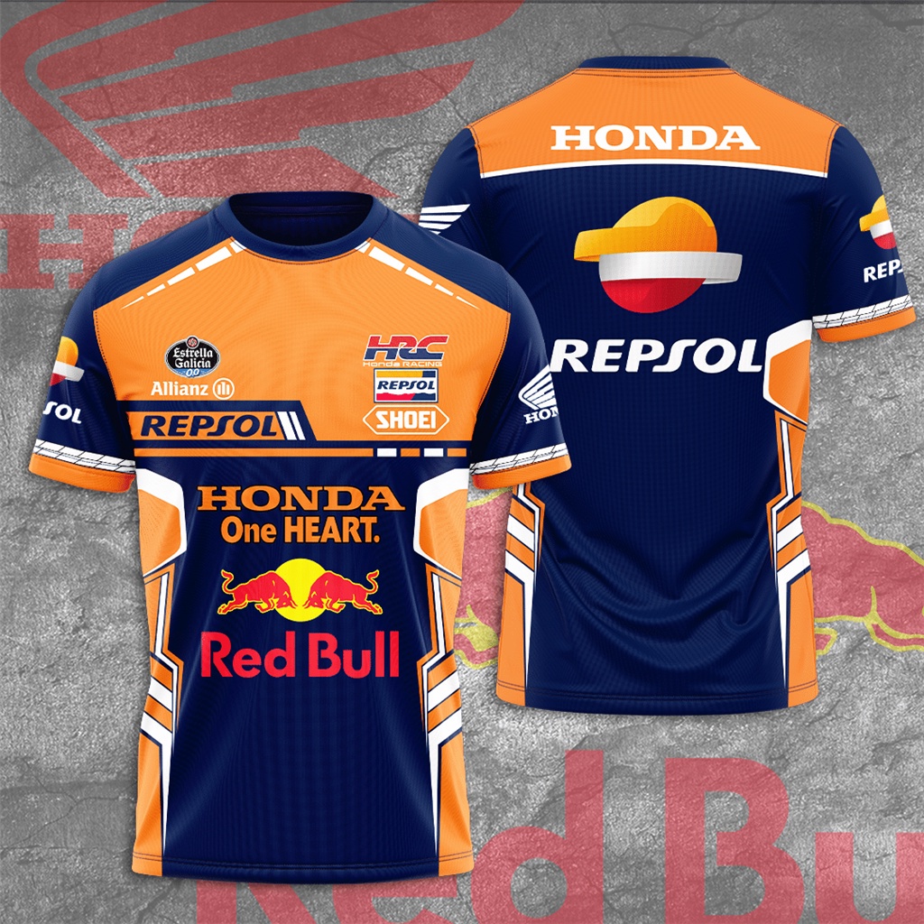 2024 New Fashion Men T-shirt MatoGP Repsol Honda Racing Team 3D Print ...