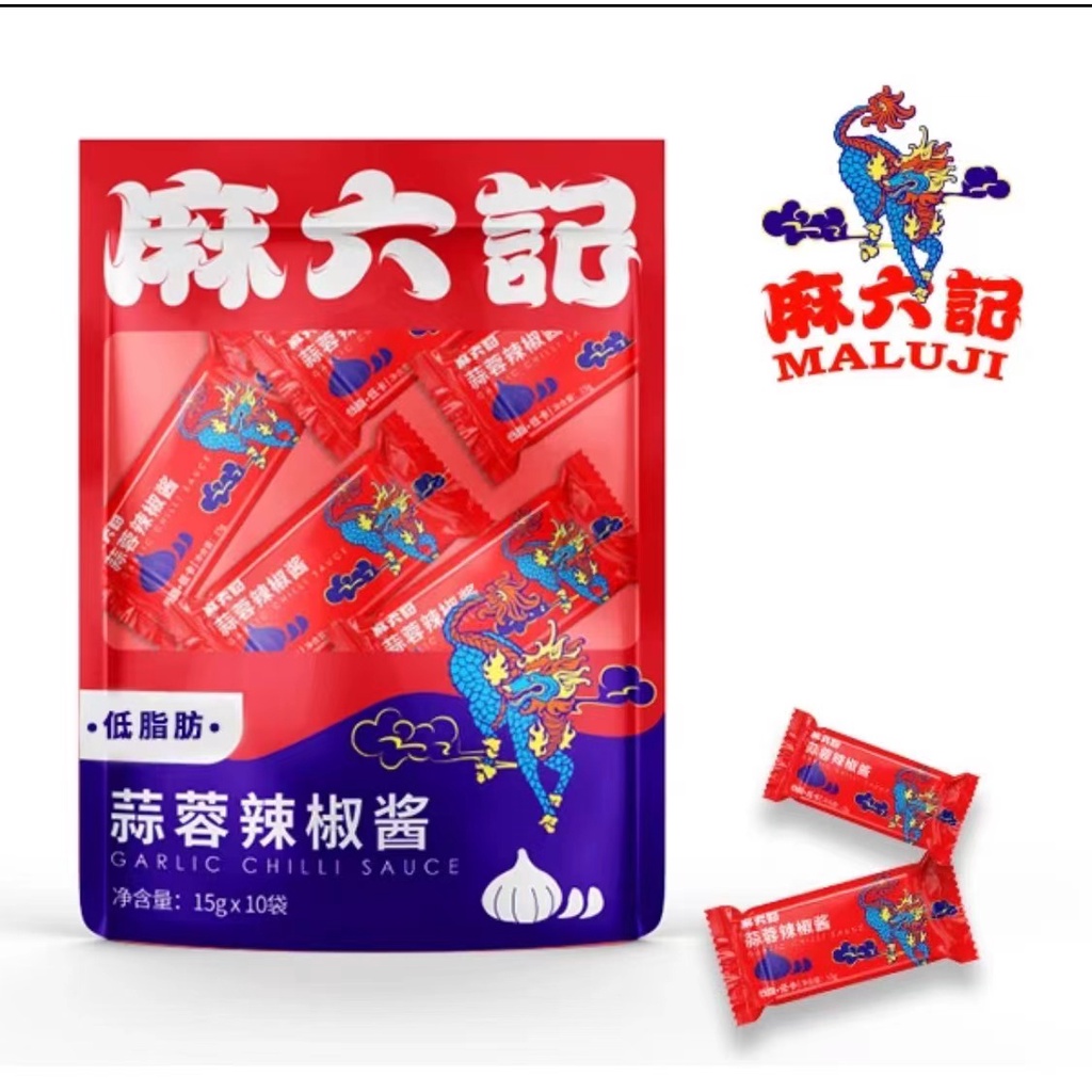 Ma Liu Kee Garlic Chili Sauce 15g * 10 Bags/Pack Bibimbap Sauce Mixed ...